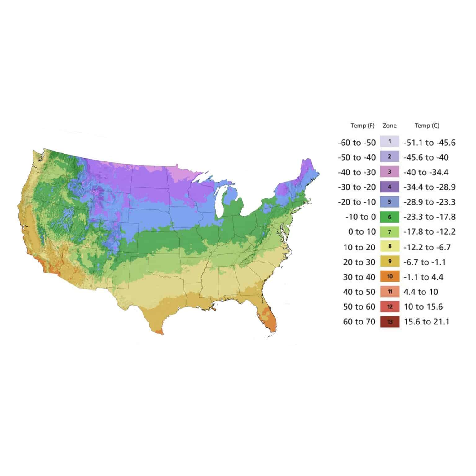 US Zone Map – Plants Direct To You